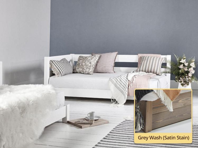 Gray Wash Wood Bed Frames | Get Laid Beds