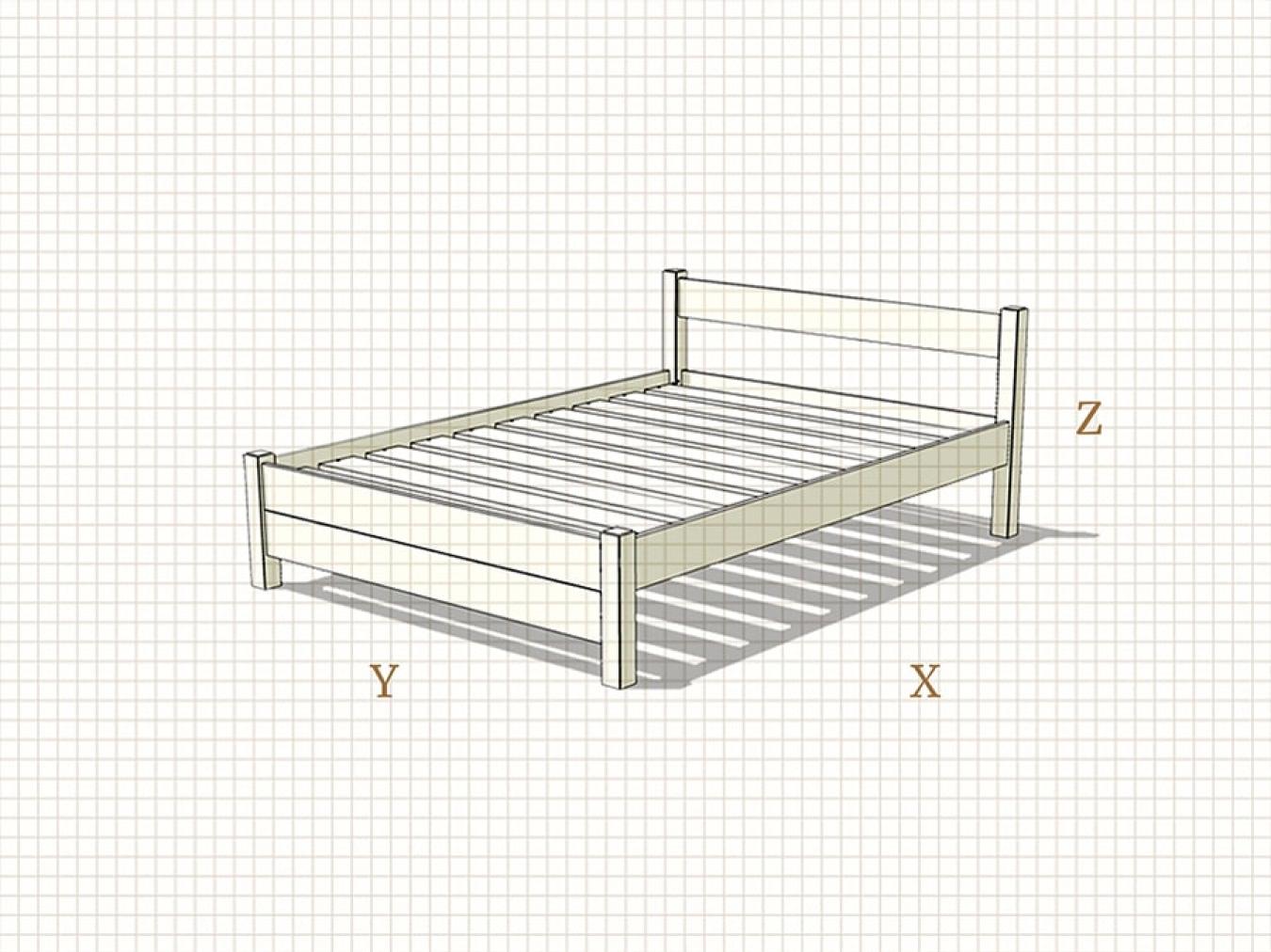 bed size drawing
